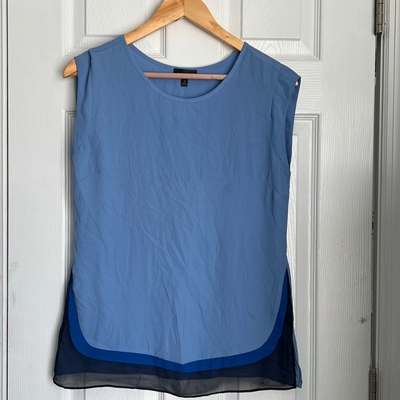 The Limited | Tops | Three Tone Blue Top | Poshmark